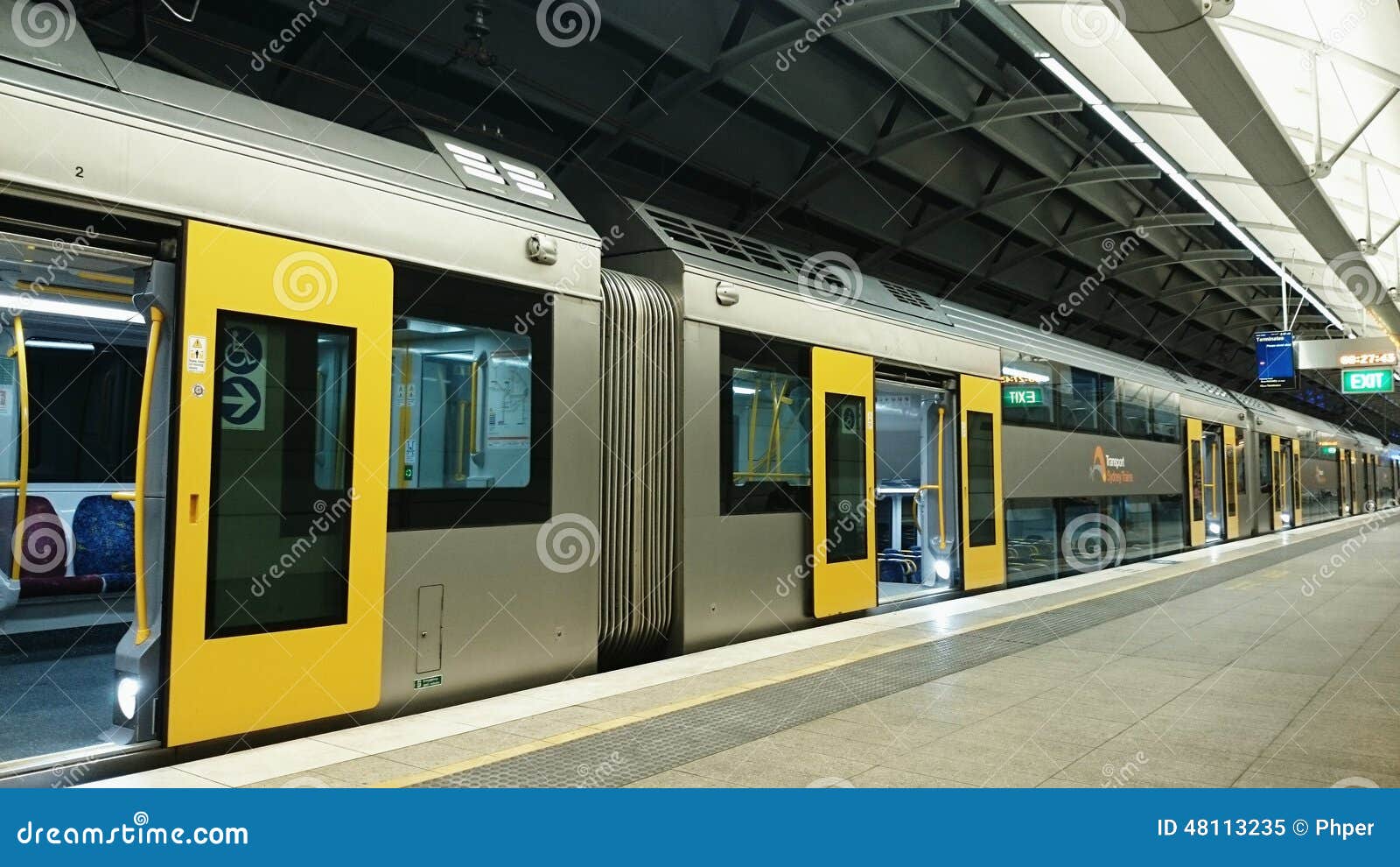 Sydney Train - Empty Train with the Open Doors Editorial Image - Image ...