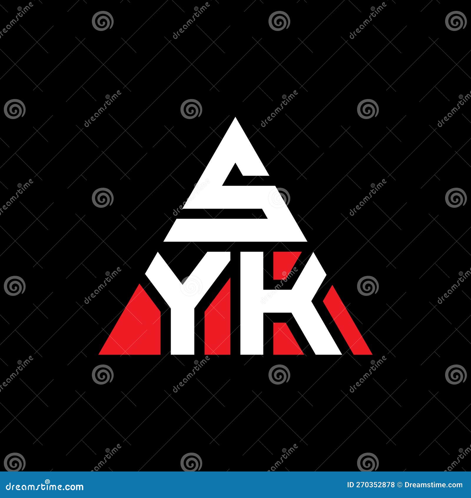 SYK Triangle Letter Logo Design with Triangle Shape. SYK Triangle Logo ...