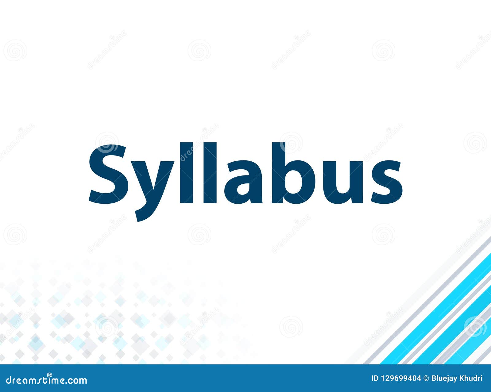Syllabus Modern Flat Design Blue Abstract Background Stock Illustration ...