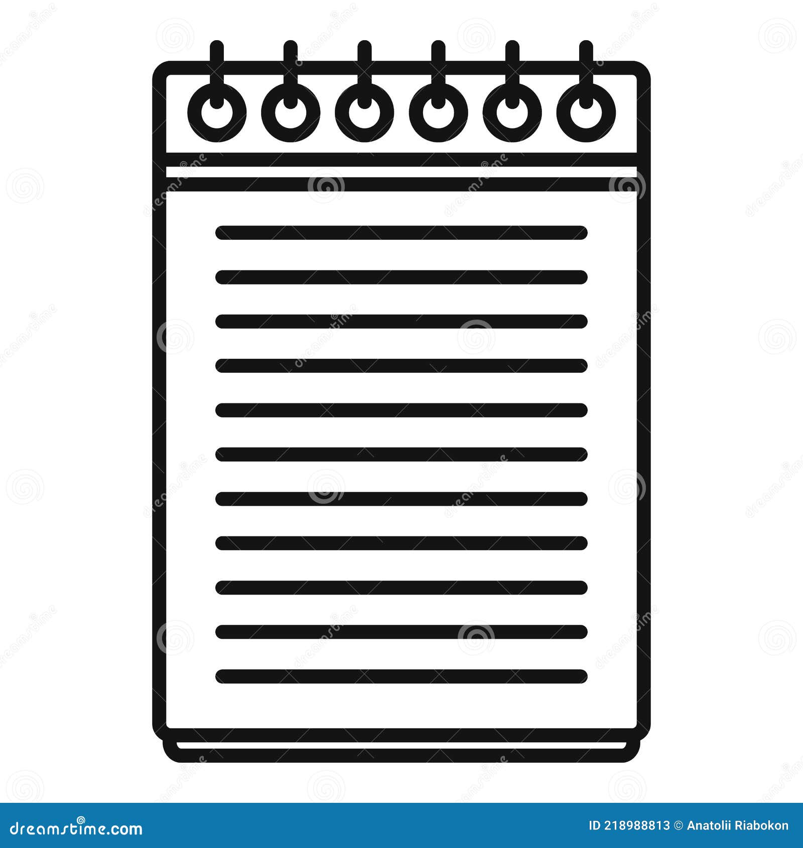 Syllabus Notepad Icon, Outline Style Stock Vector - Illustration of ...