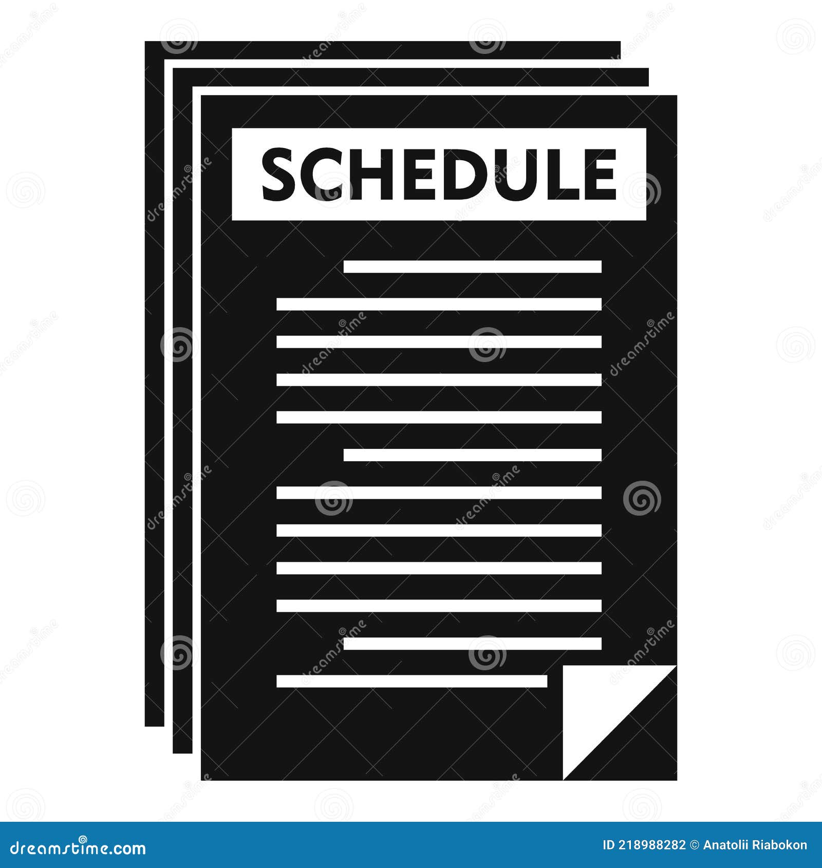 Syllabus Paper Schedule Icon, Simple Style Stock Vector - Illustration ...