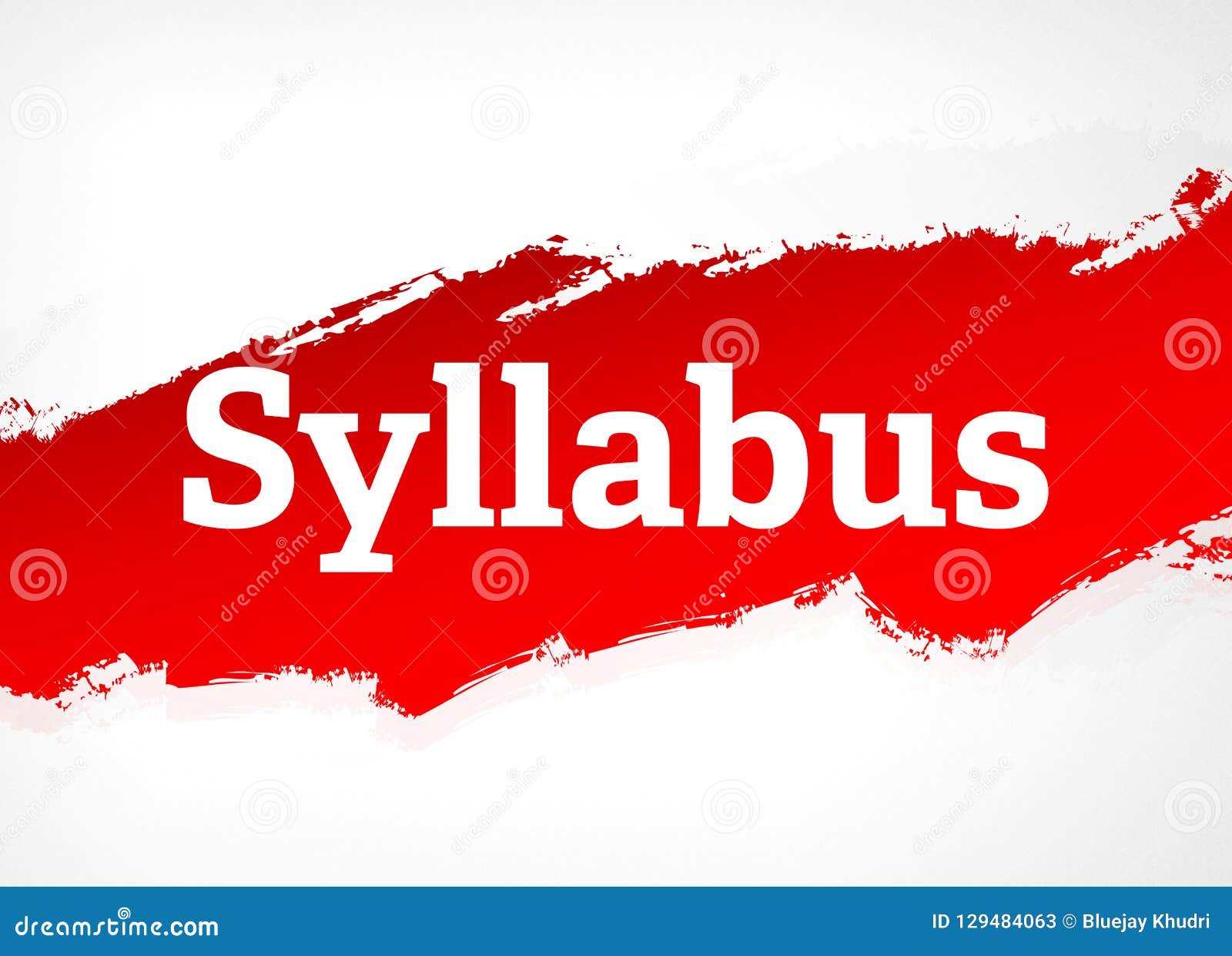 Syllabus Red Brush Abstract Background Illustration Stock Illustration ...