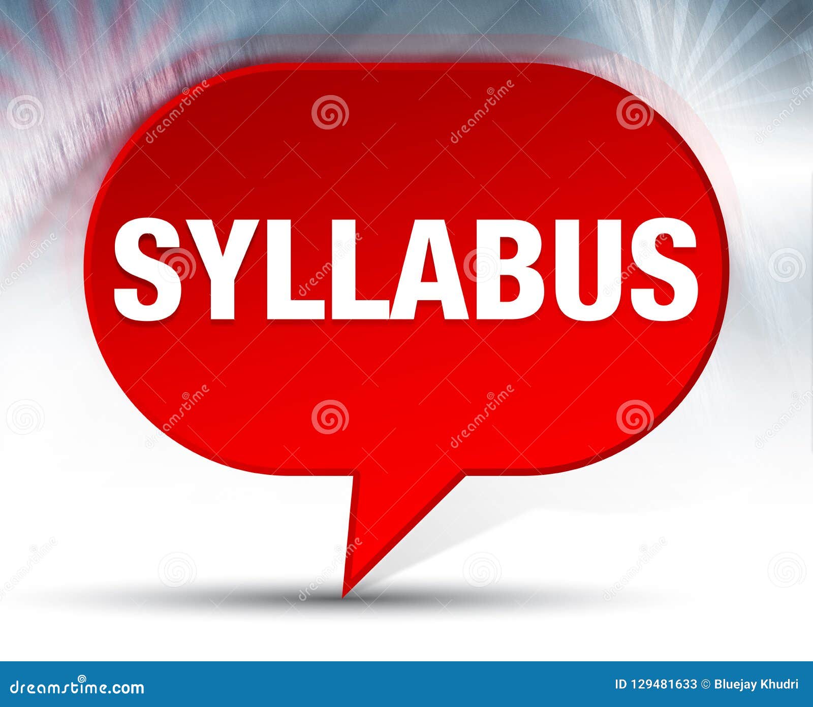 Syllabus Red Bubble Background Stock Illustration - Illustration of ...