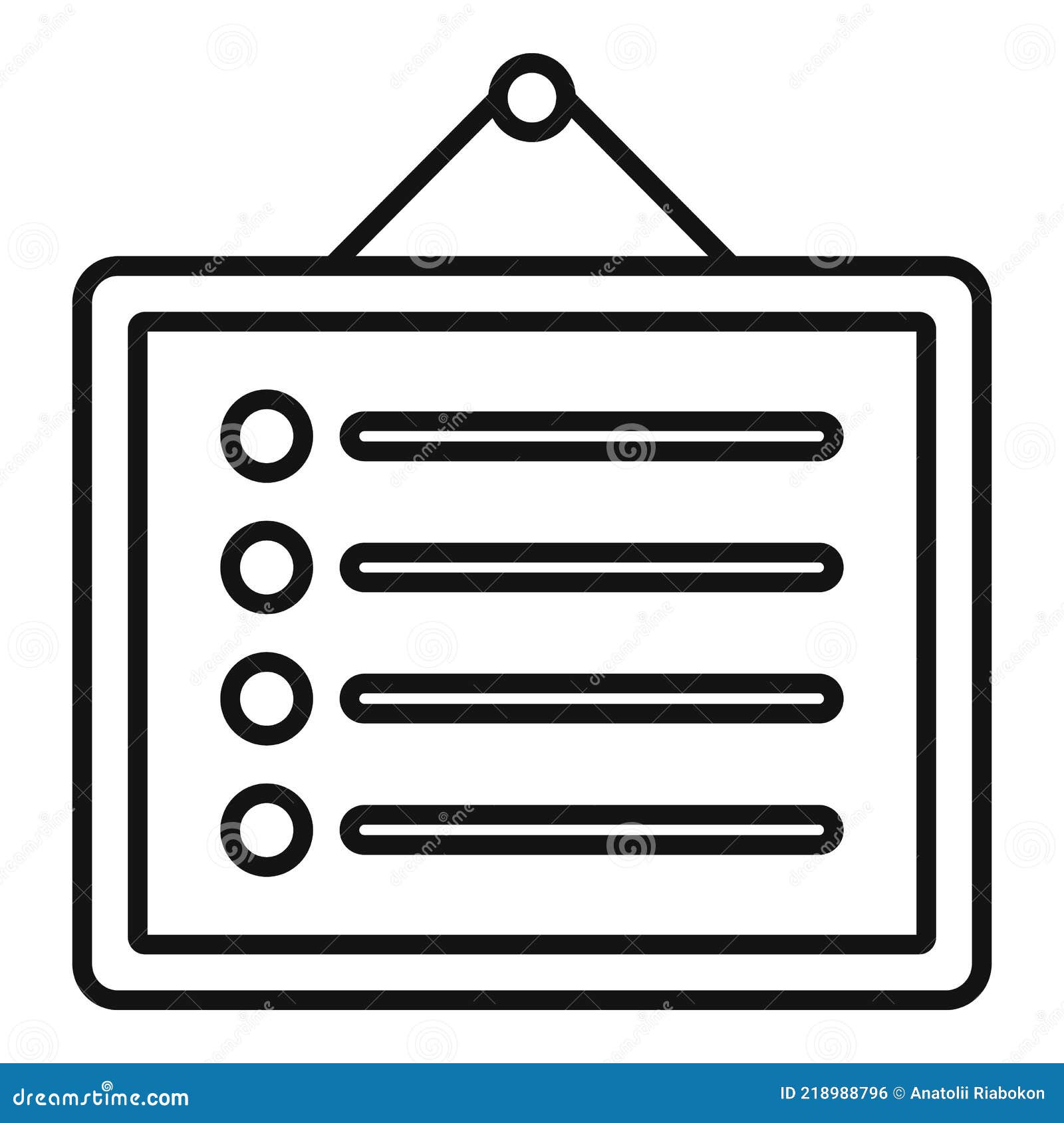 Syllabus Wall Board Icon, Outline Style Stock Vector - Illustration of ...