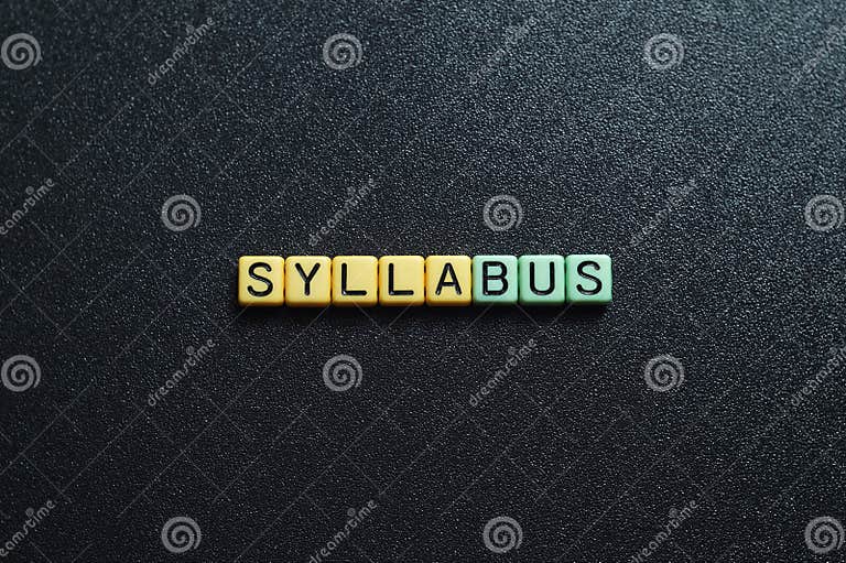 Syllabus - Word Concept on Cubes Stock Image - Image of cube, business ...