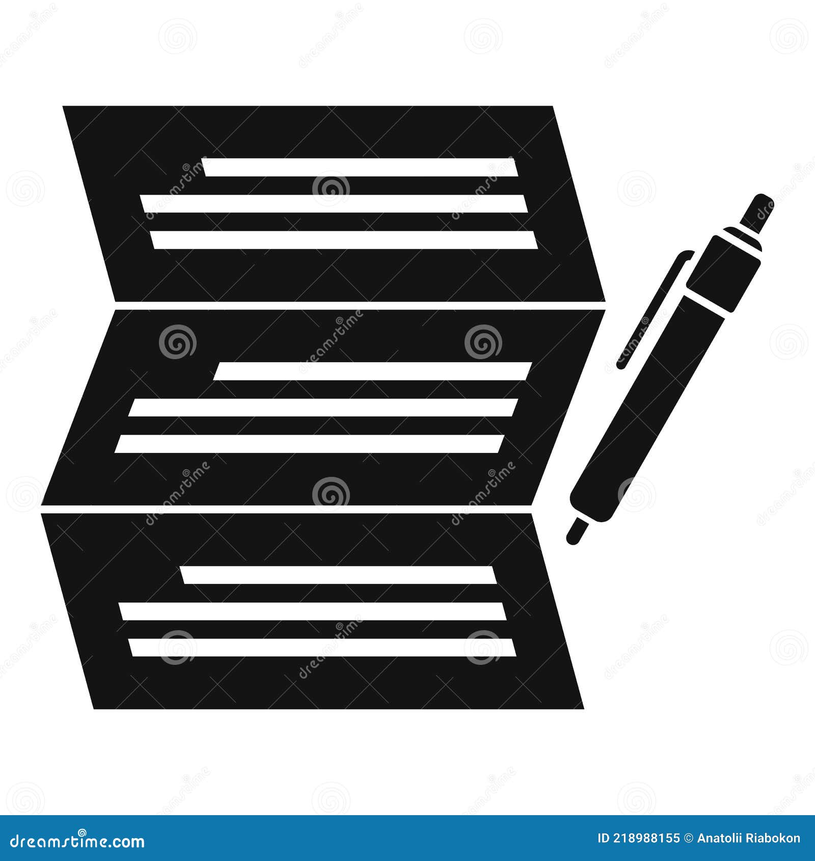 Syllabus Paper Folder Icon, Outline Style Vector Illustration ...