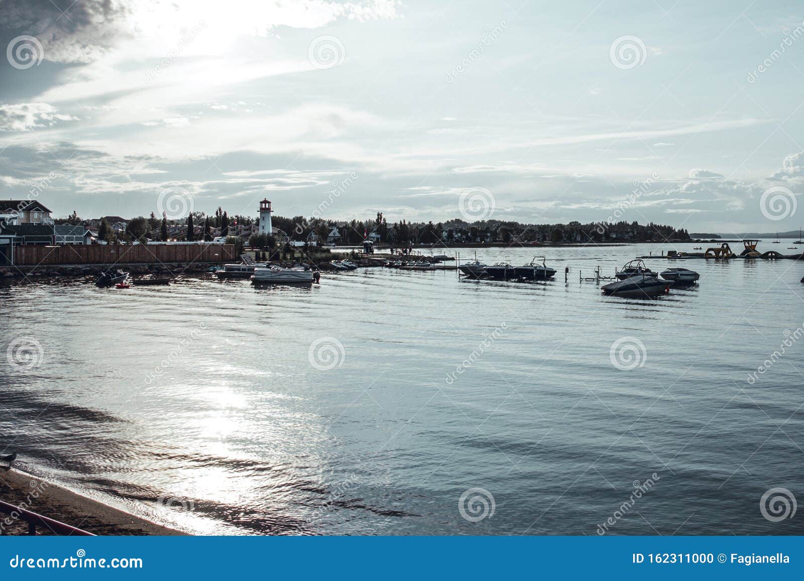 Sylvan Lake, Canada, 22 July, 2019 / View of the Lake and the Boat ...