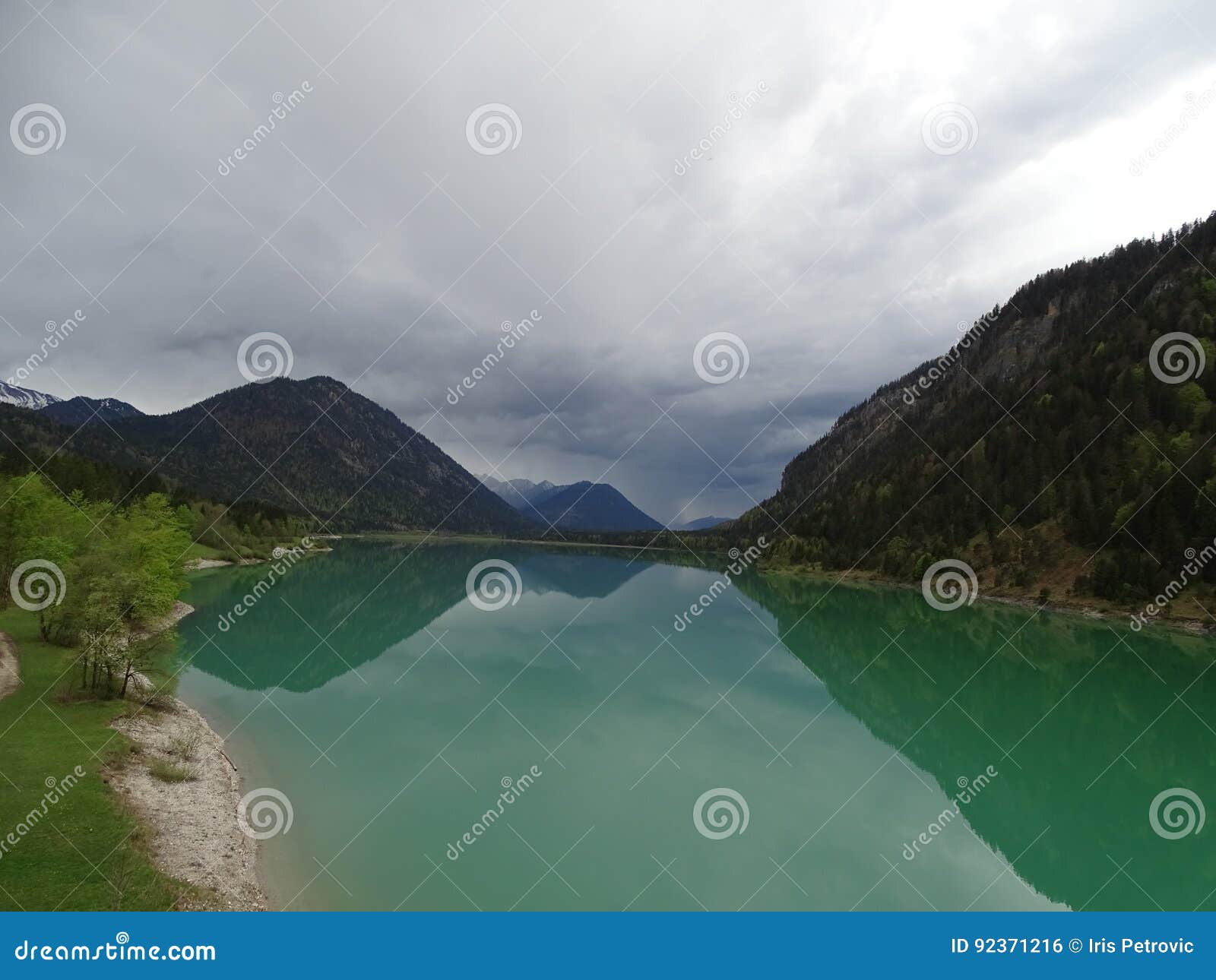 Sylvenstein dam stock photo. Image of lake, reservoir - 92371216