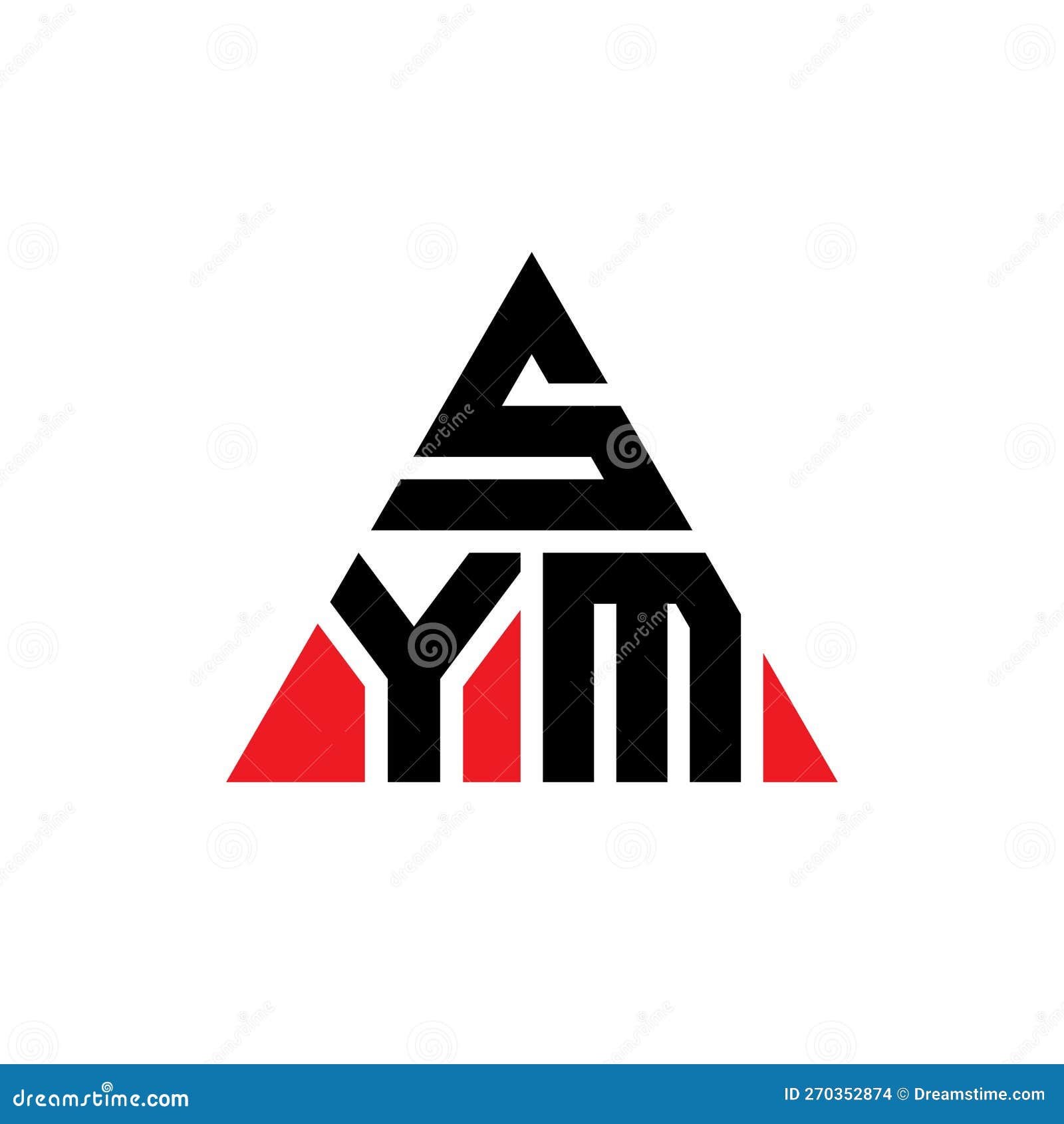 SYM Triangle Letter Logo Design with Triangle Shape. SYM Triangle Logo ...