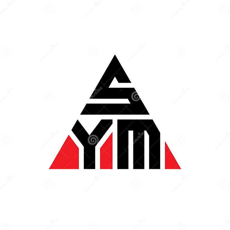 SYM Triangle Letter Logo Design with Triangle Shape. SYM Triangle Logo ...