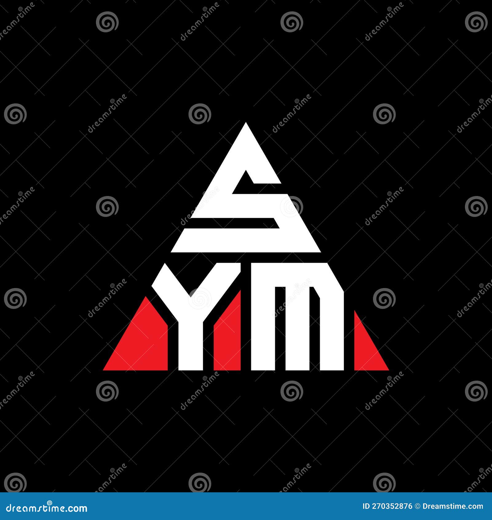 SYM Triangle Letter Logo Design with Triangle Shape. SYM Triangle Logo ...
