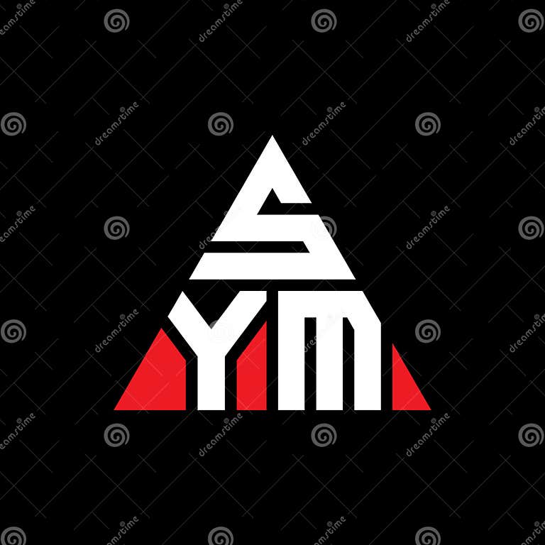 SYM Triangle Letter Logo Design with Triangle Shape. SYM Triangle Logo ...