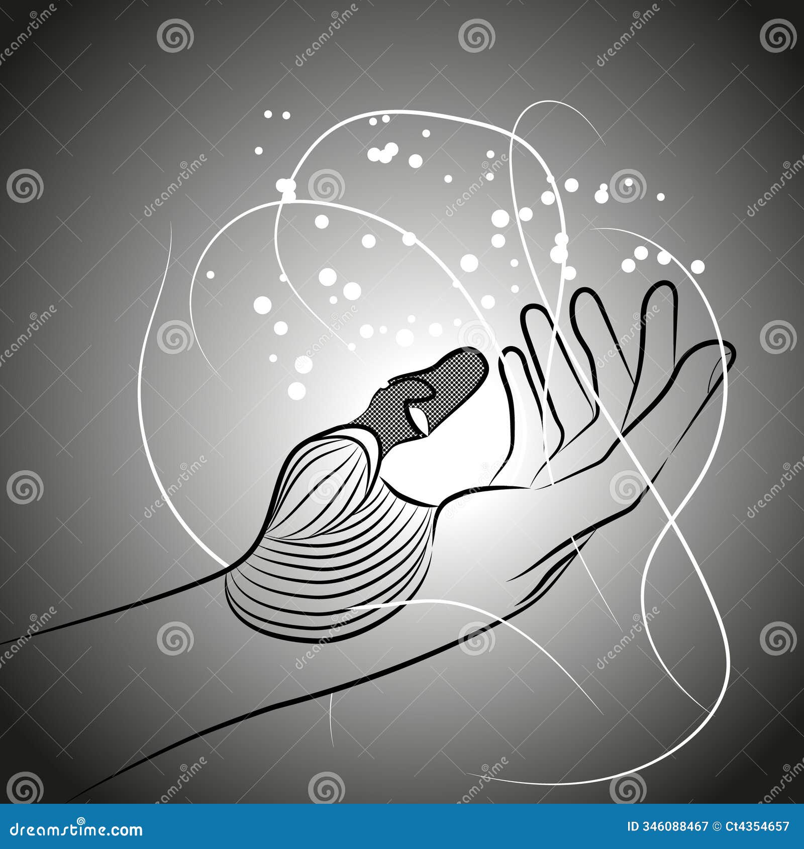 Symbiosis of Man and Robot, Vector Illustration Stock Illustration ...