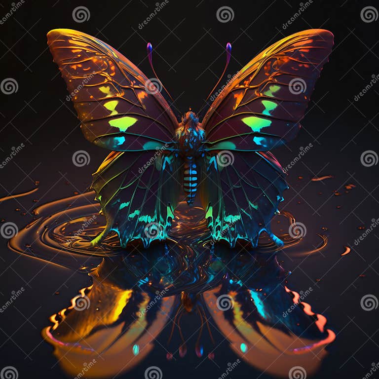 Symbiotic Butterfly Beyond Belief Stock Illustration - Illustration of ...