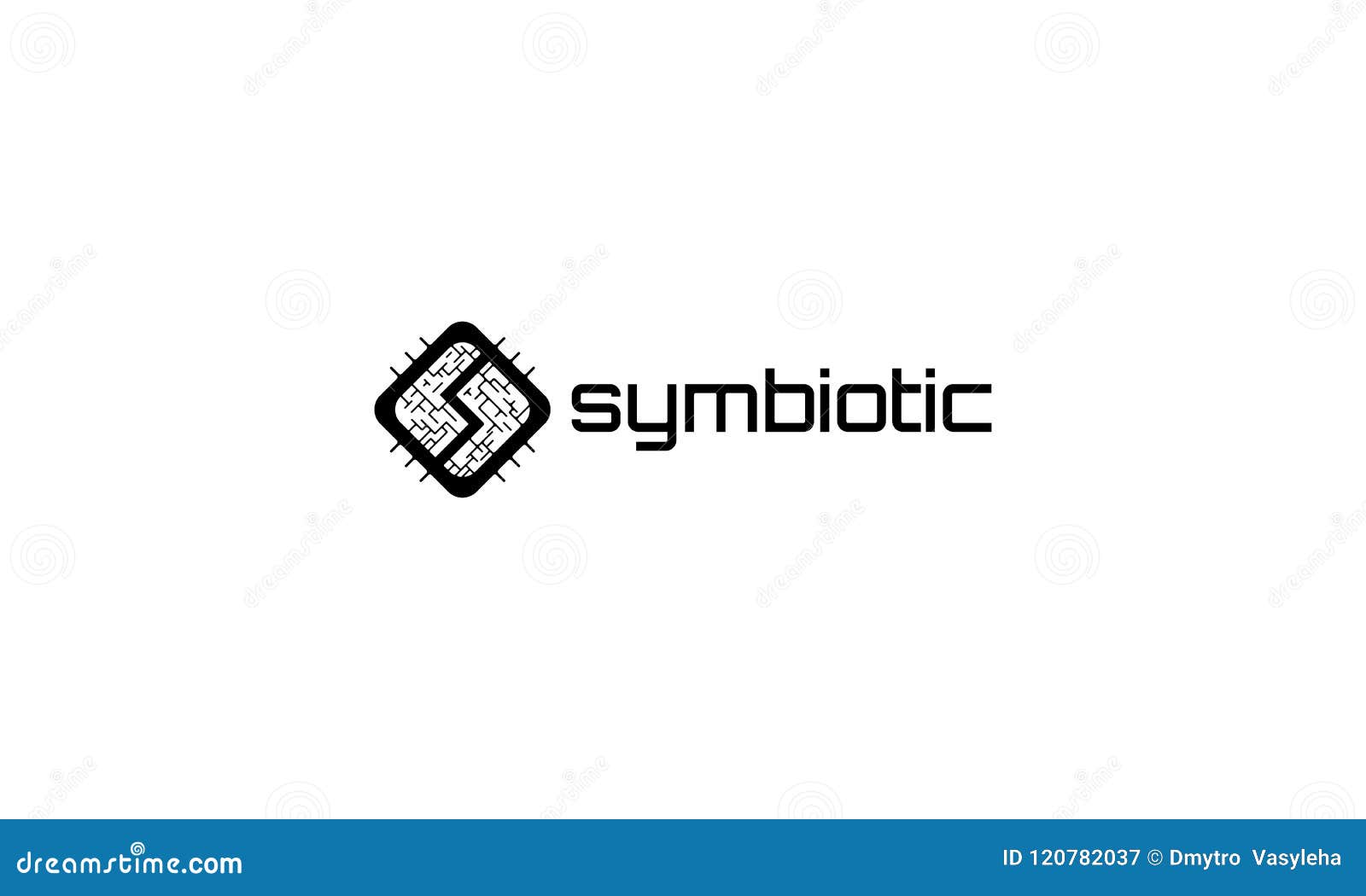 Symbiotic vector logo stock vector. Illustration of frontal - 120782037
