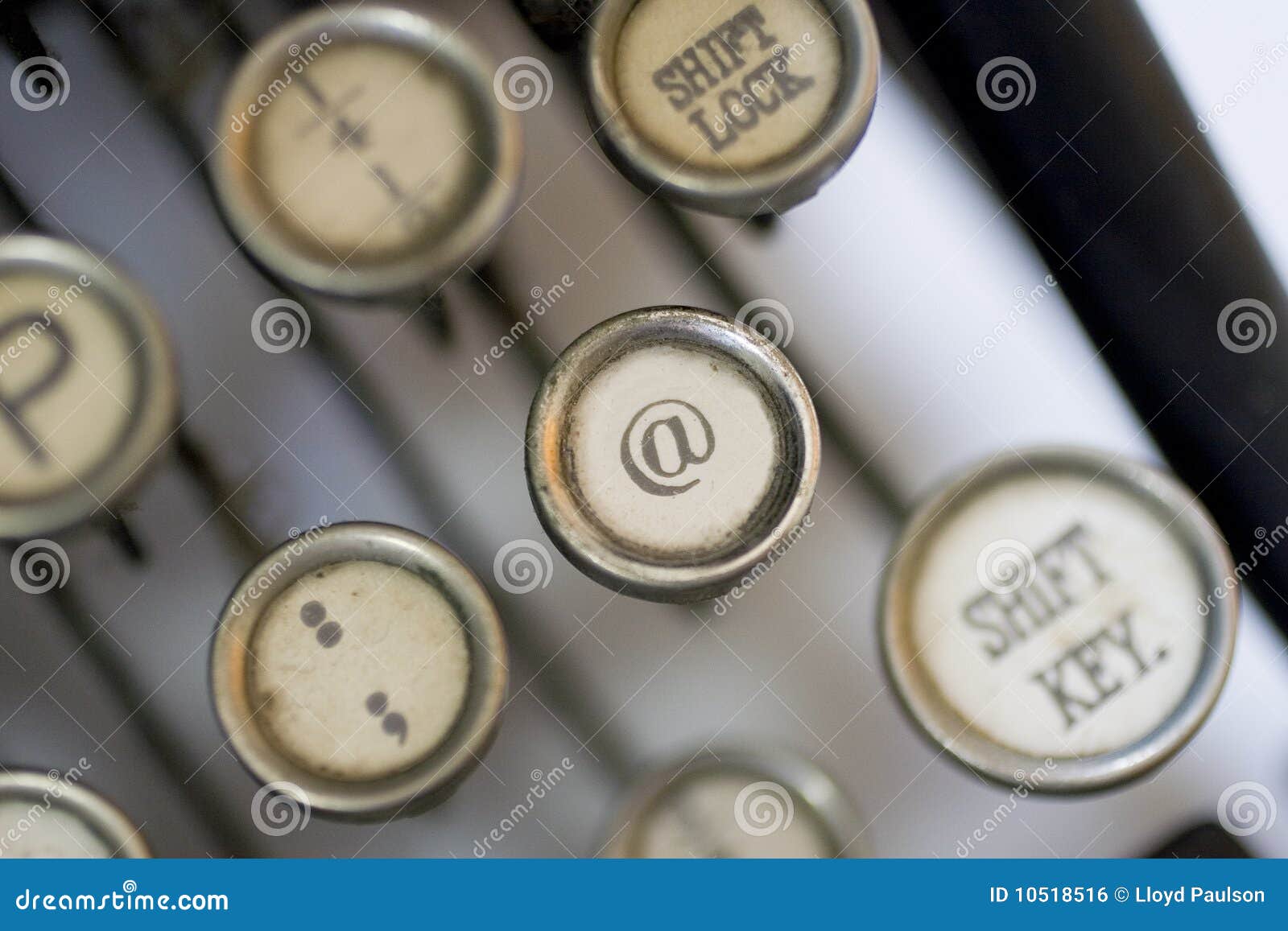 The at or @ symbol. stock photo. Image of username, typewriter - 10518516