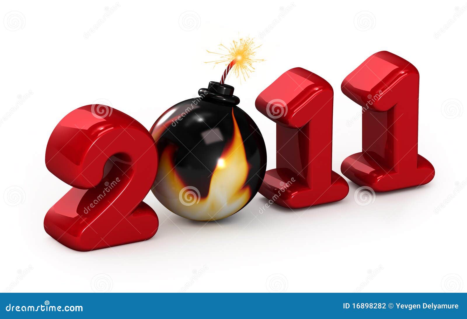 Symbol of 2011 year stock illustration. Illustration of bomb - 16898282