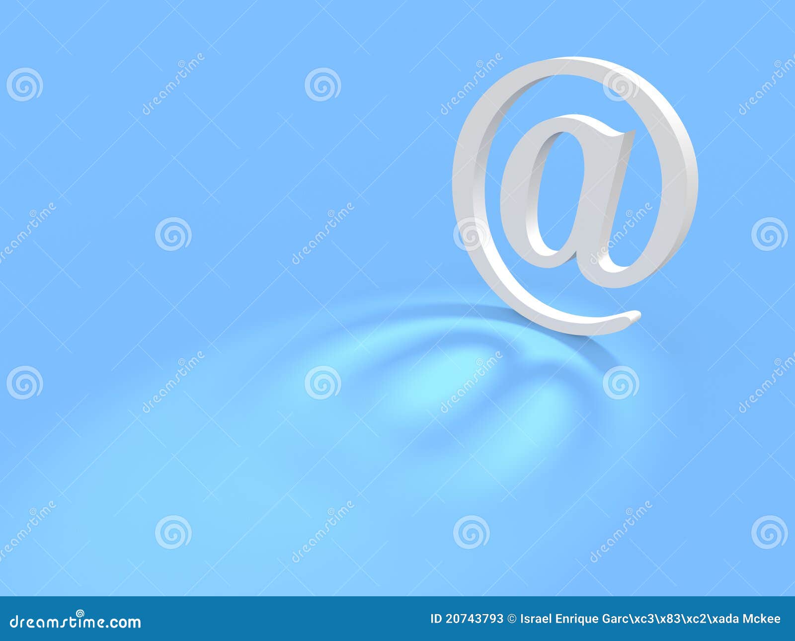 At Symbol stock illustration. Illustration of email, shadow - 20743793