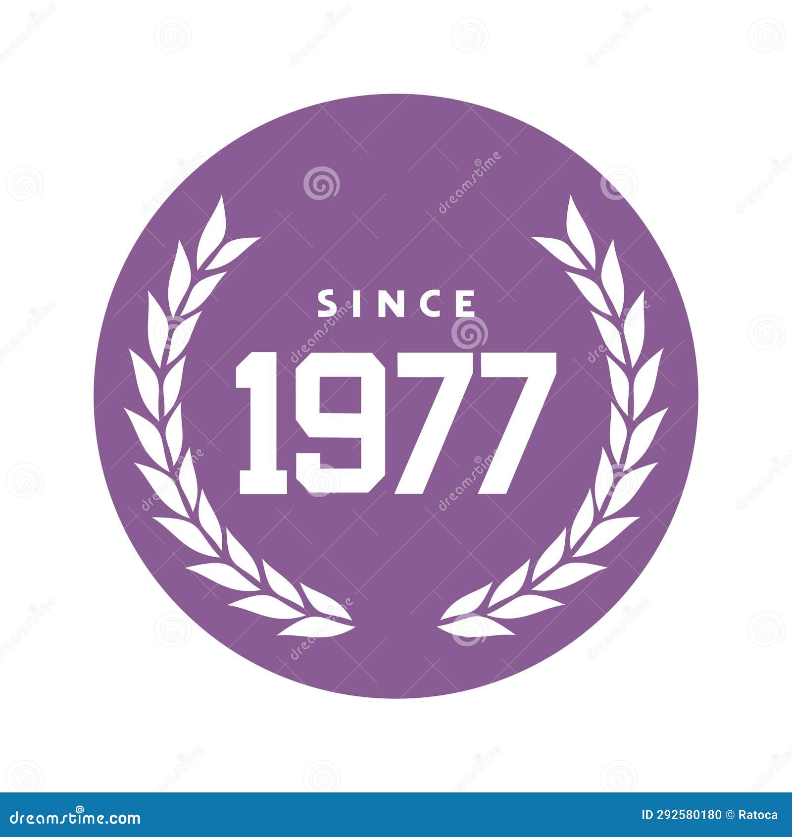 Since 1977 symbol stock vector. Illustration of celebrate - 292580180