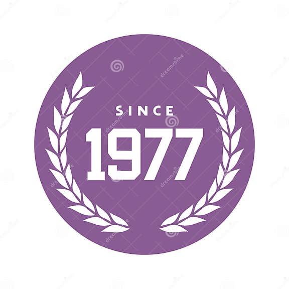 Since 1977 symbol stock vector. Illustration of celebrate - 292580180