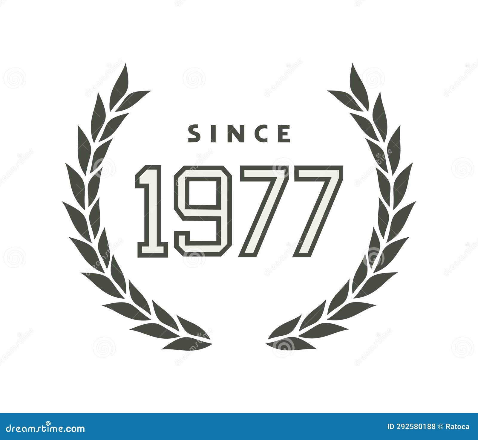 Since 1977 symbol stock vector. Illustration of typography - 292580188