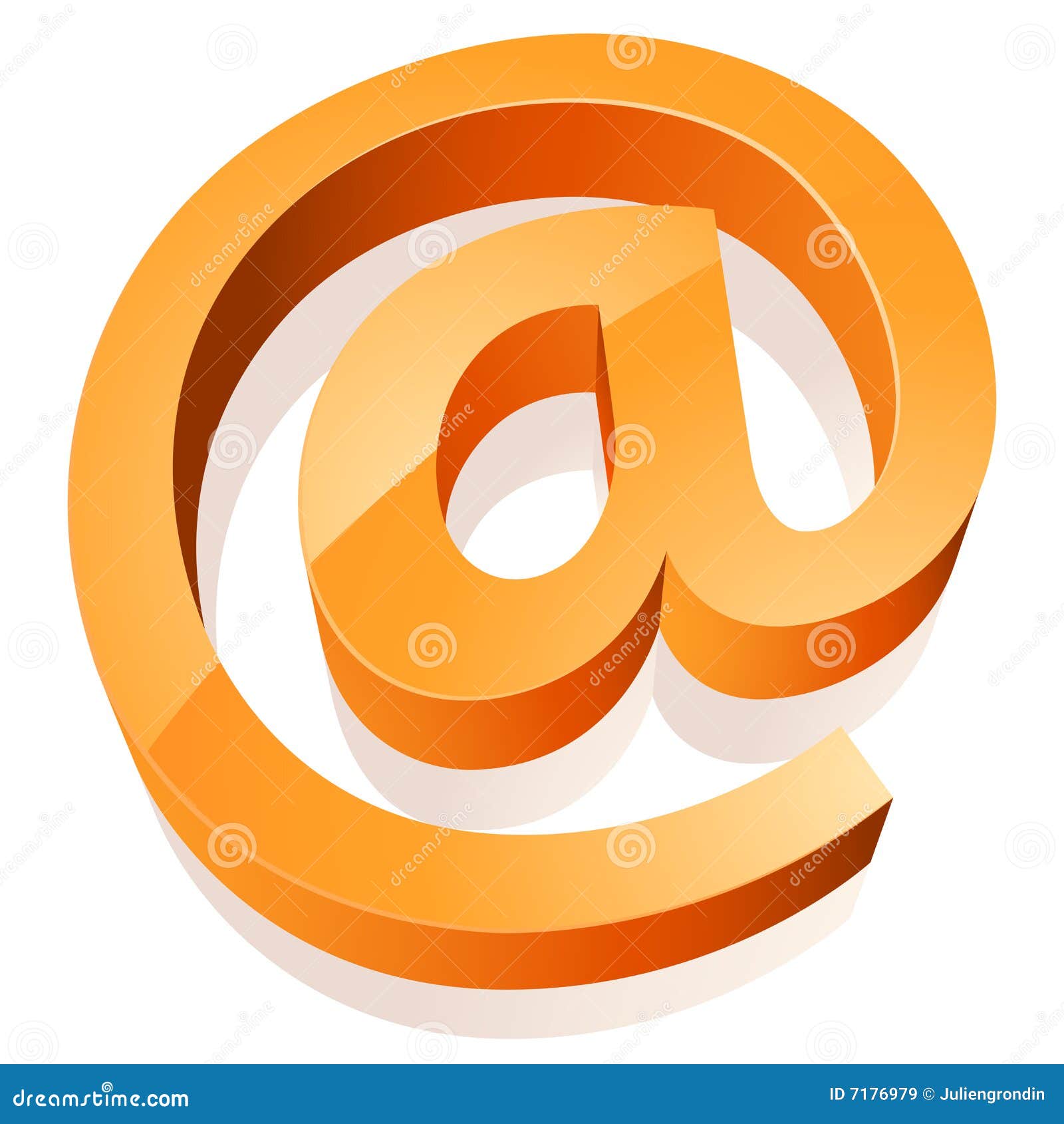 At symbol stock vector. Illustration of orange, computer - 7176979