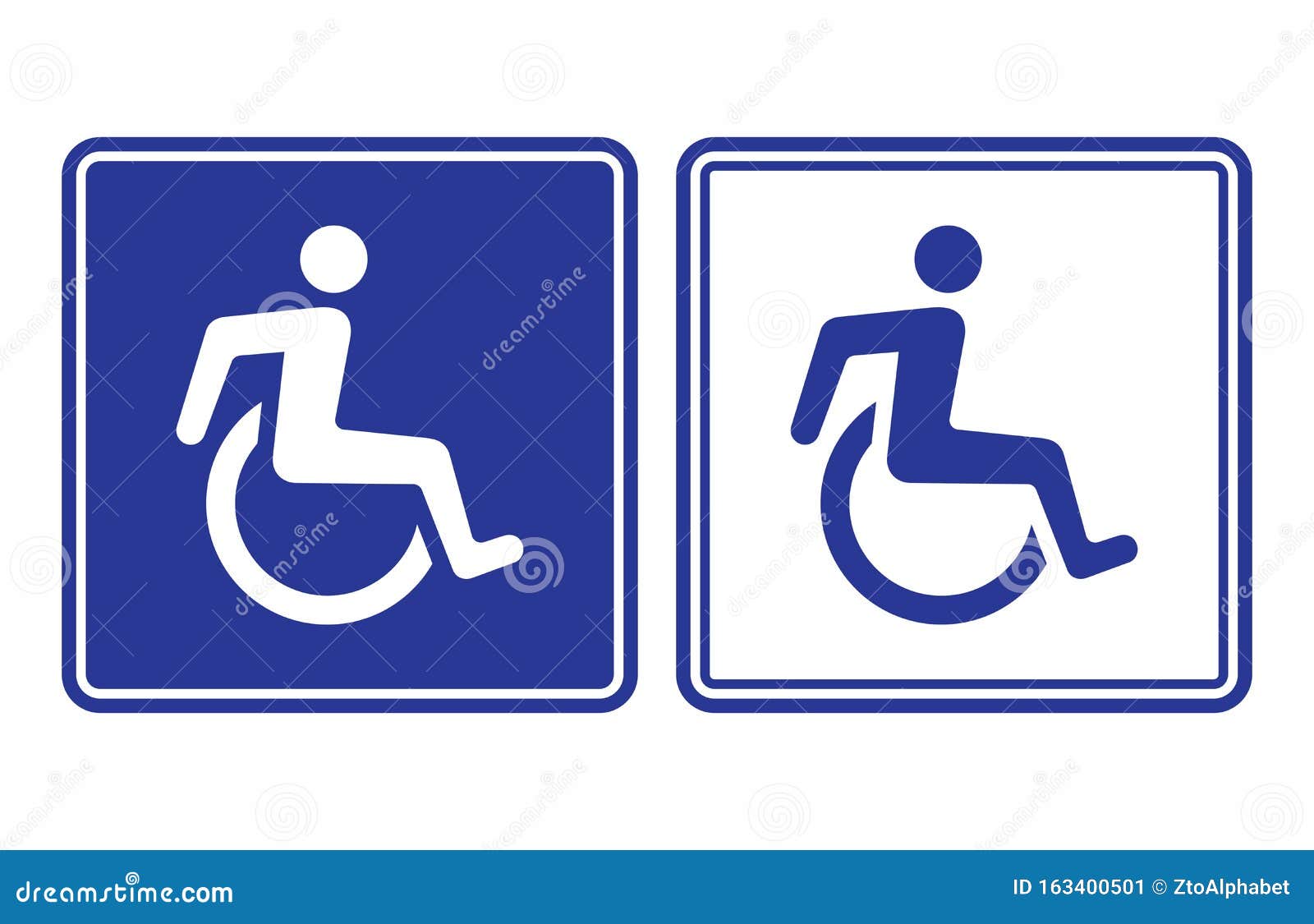 Symbol of Access Disabled Wheelchair Stock Vector - Illustration of ...
