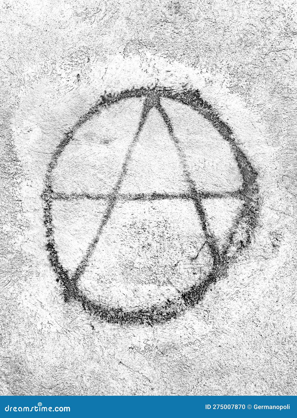 Symbol of anarchy stock photo. Image of graffiti, background - 275007870