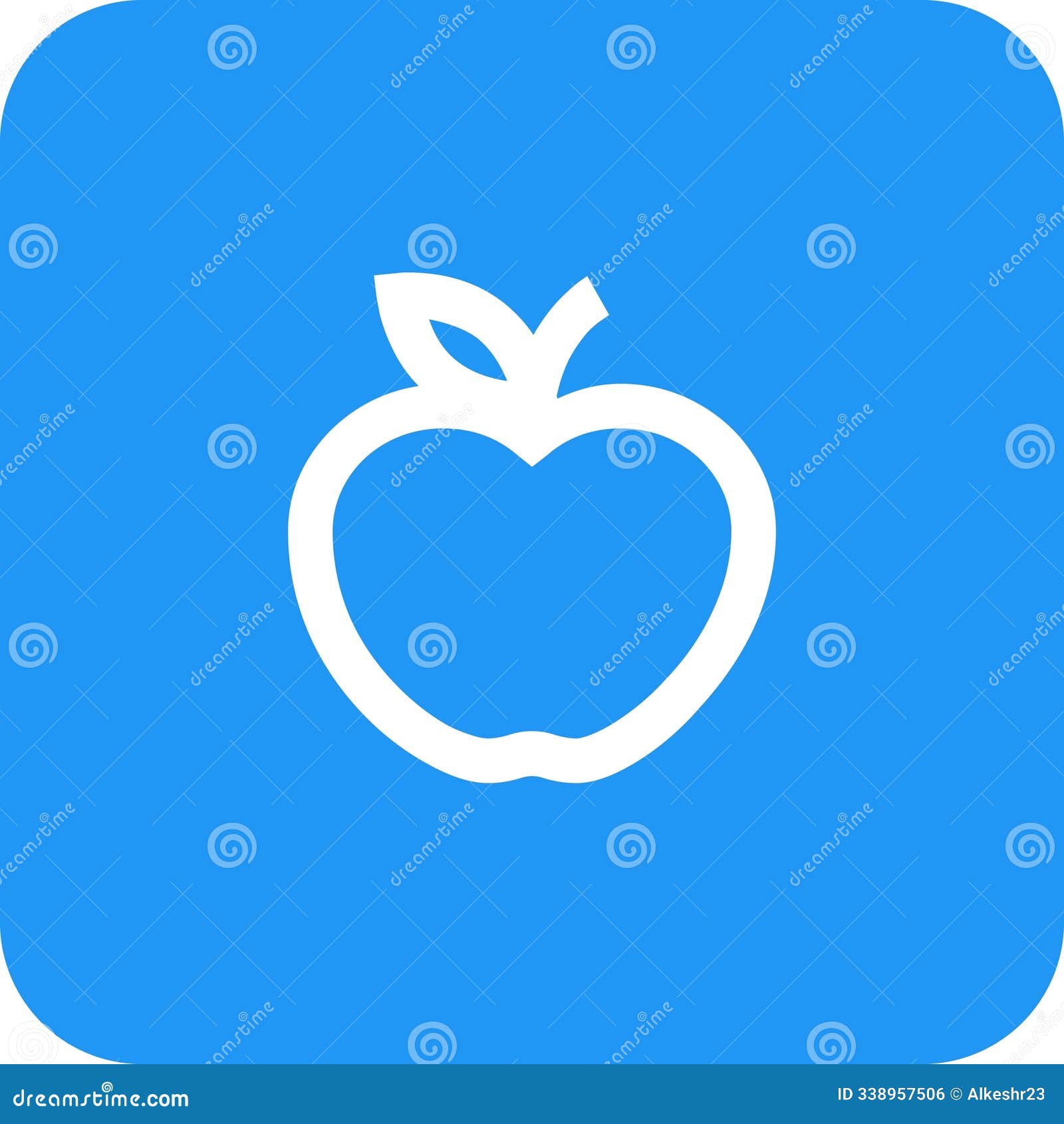 Symbol of apple fruit. stock illustration. Illustration of frui - 338957506