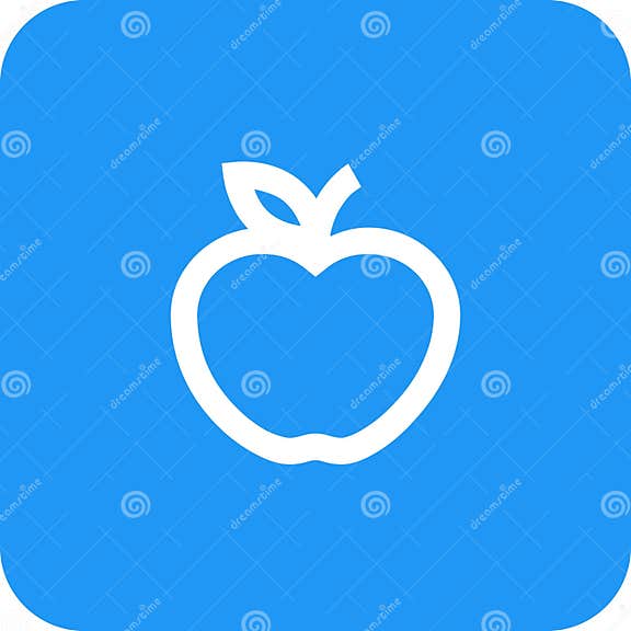 Symbol of apple fruit. stock illustration. Illustration of frui - 338957506