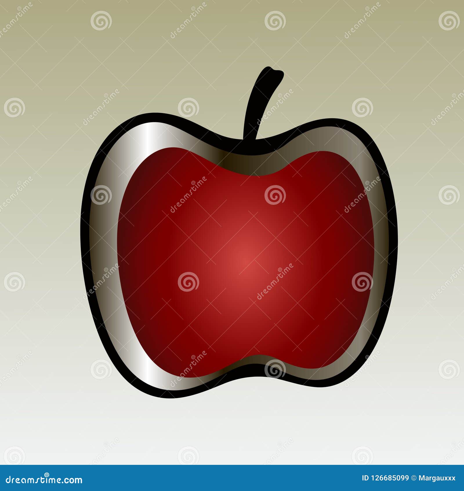 Symbol of the apple logo. stock illustration. Illustration of isolate ...