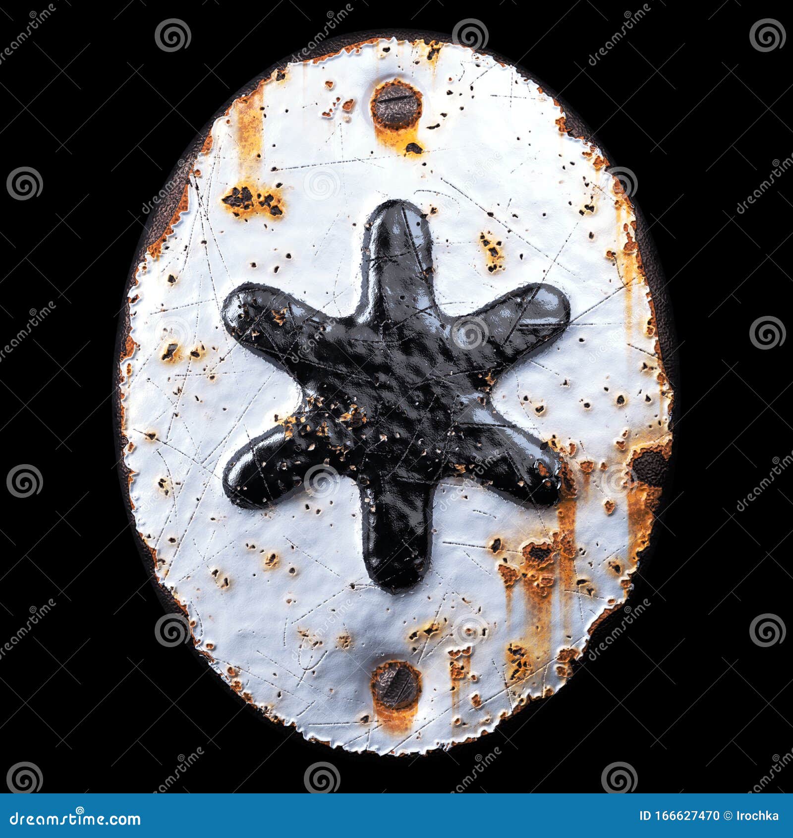 Symbol Asterisk Made of Forged Metal on the Background Fragment of a ...