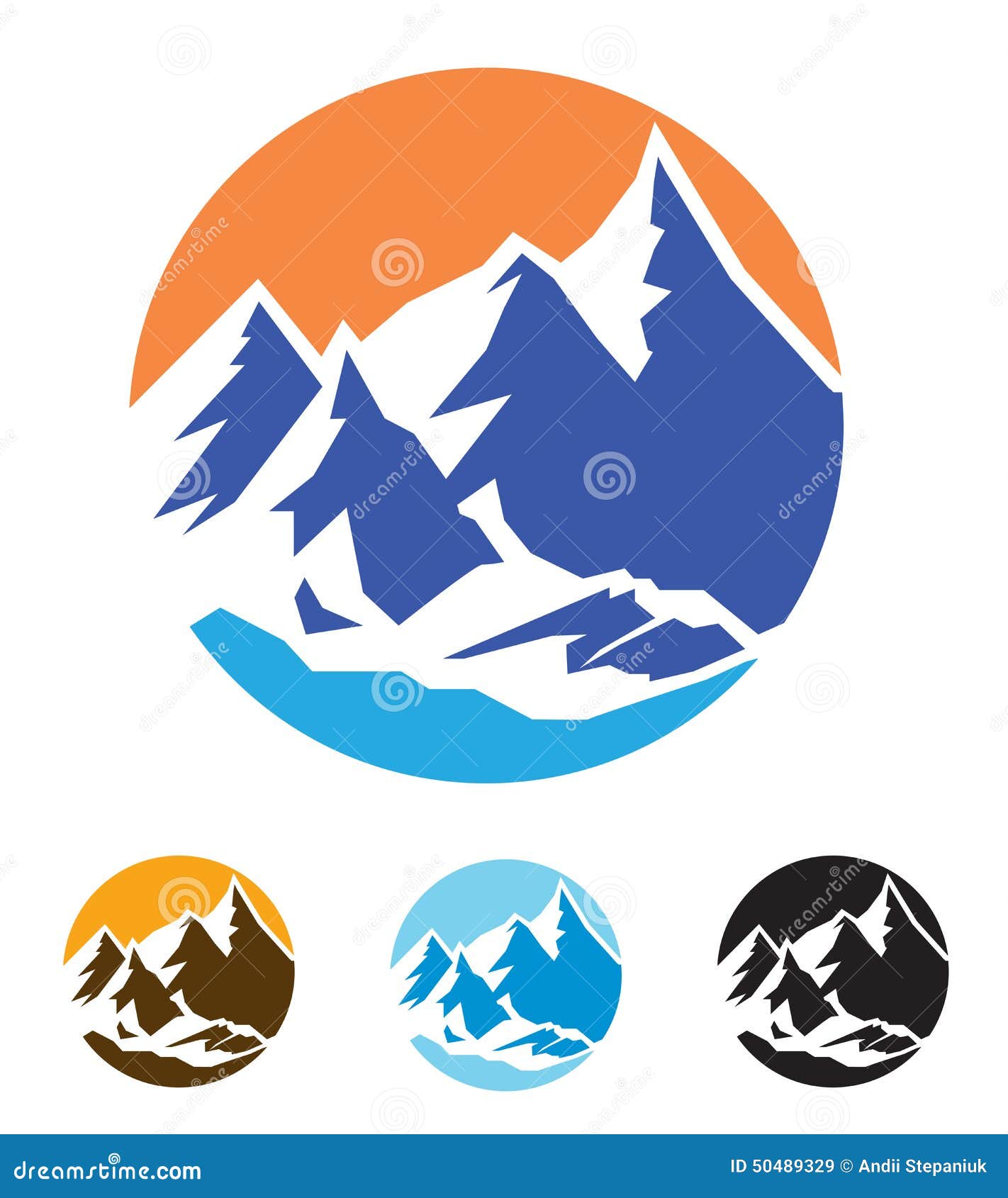 Symbol av berg vektor illustrationer. Illustration av kull - 50489329