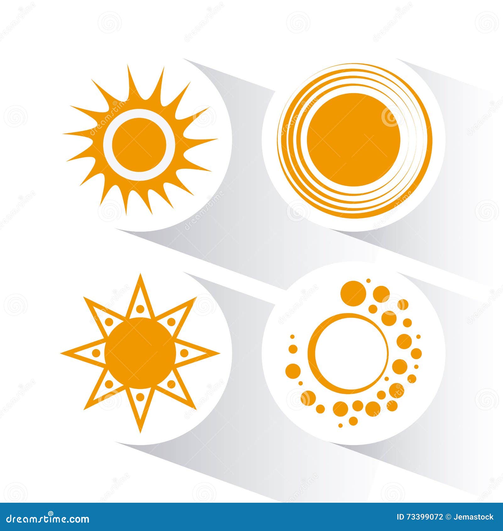 Symbol Av Den Gula Solen, Illustration Stock Illustrationer ...