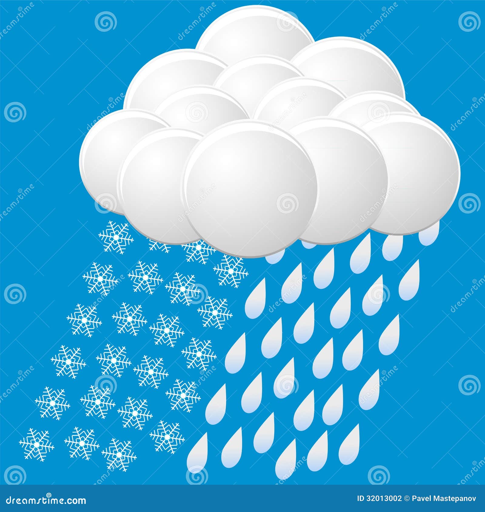 Symbol av snö och regn stock illustrationer. Illustration av vitt ...