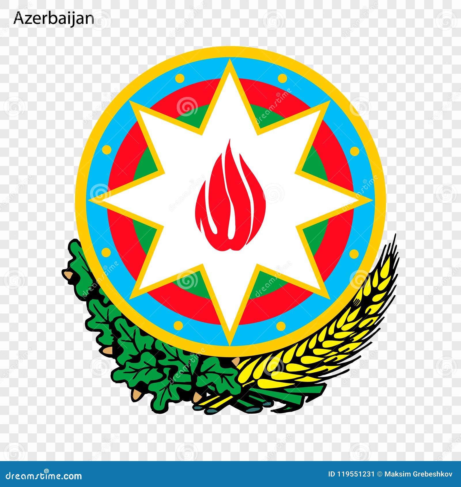 National emblem or symbol stock vector. Illustration of ensign - 119551231