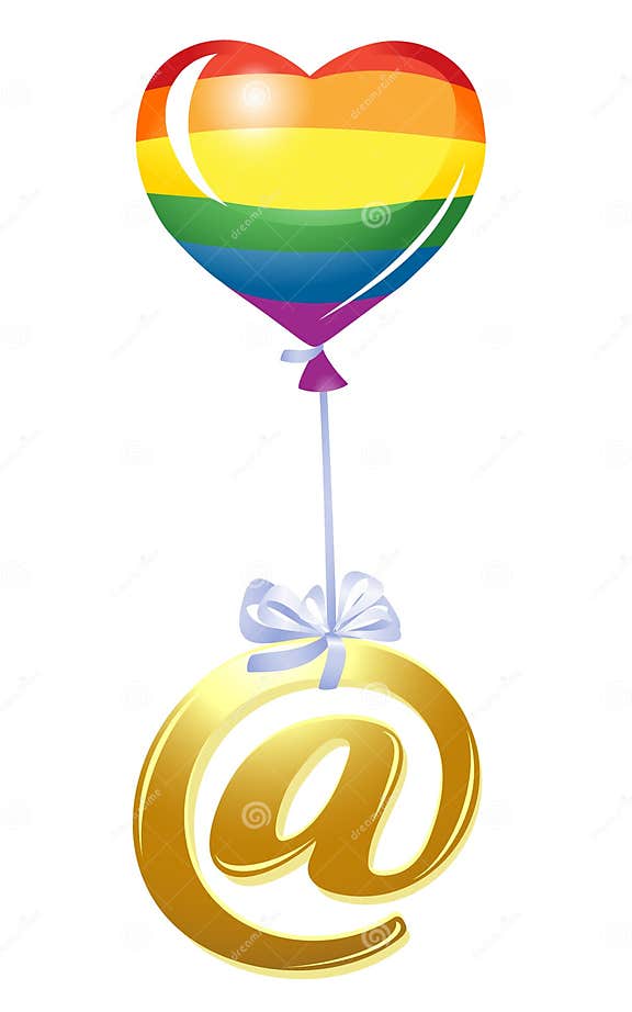 At-symbol with balloon stock vector. Illustration of email - 23147951