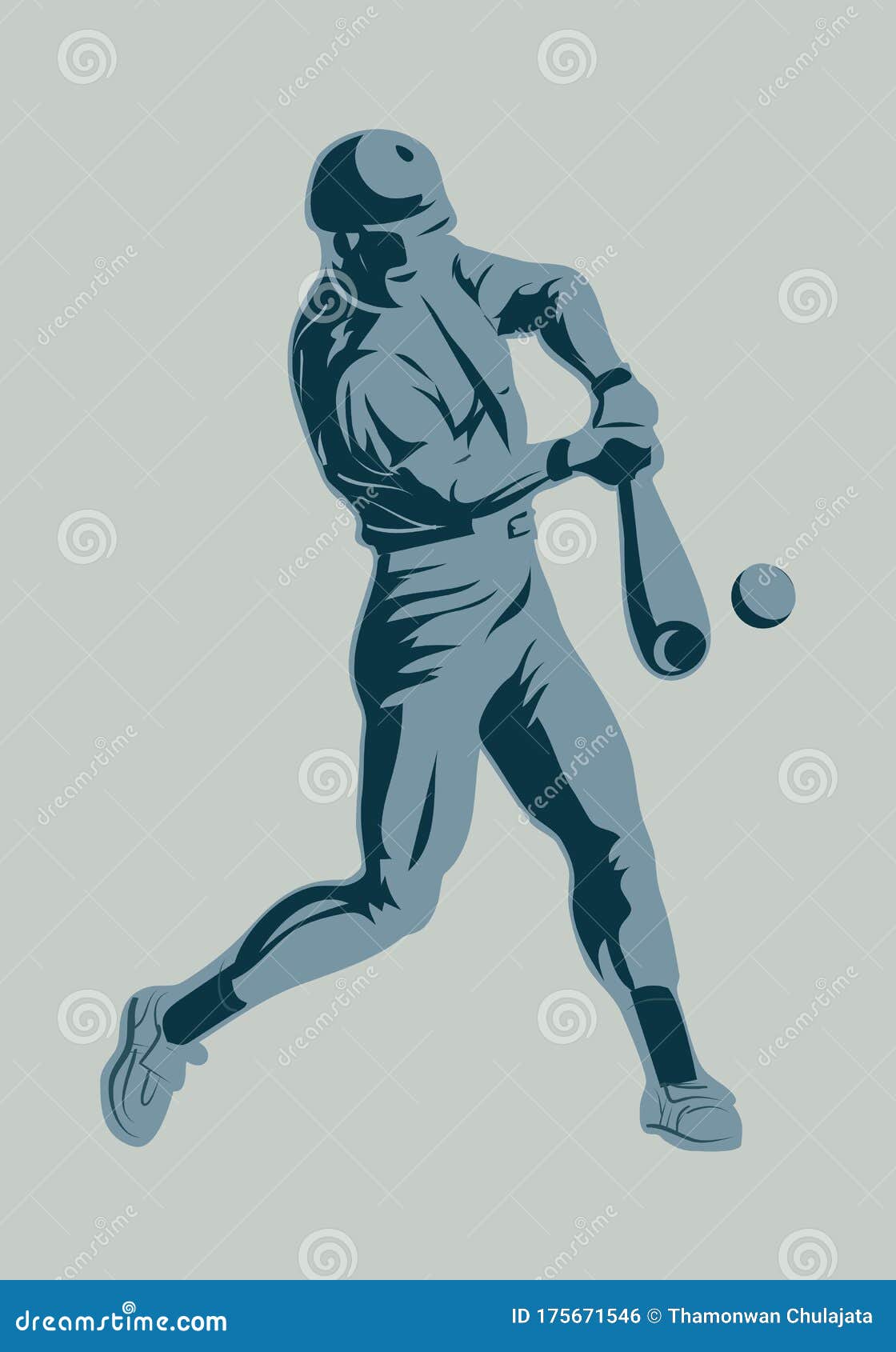Symbol Baseball player stock vector. Illustration of athlete - 175671546