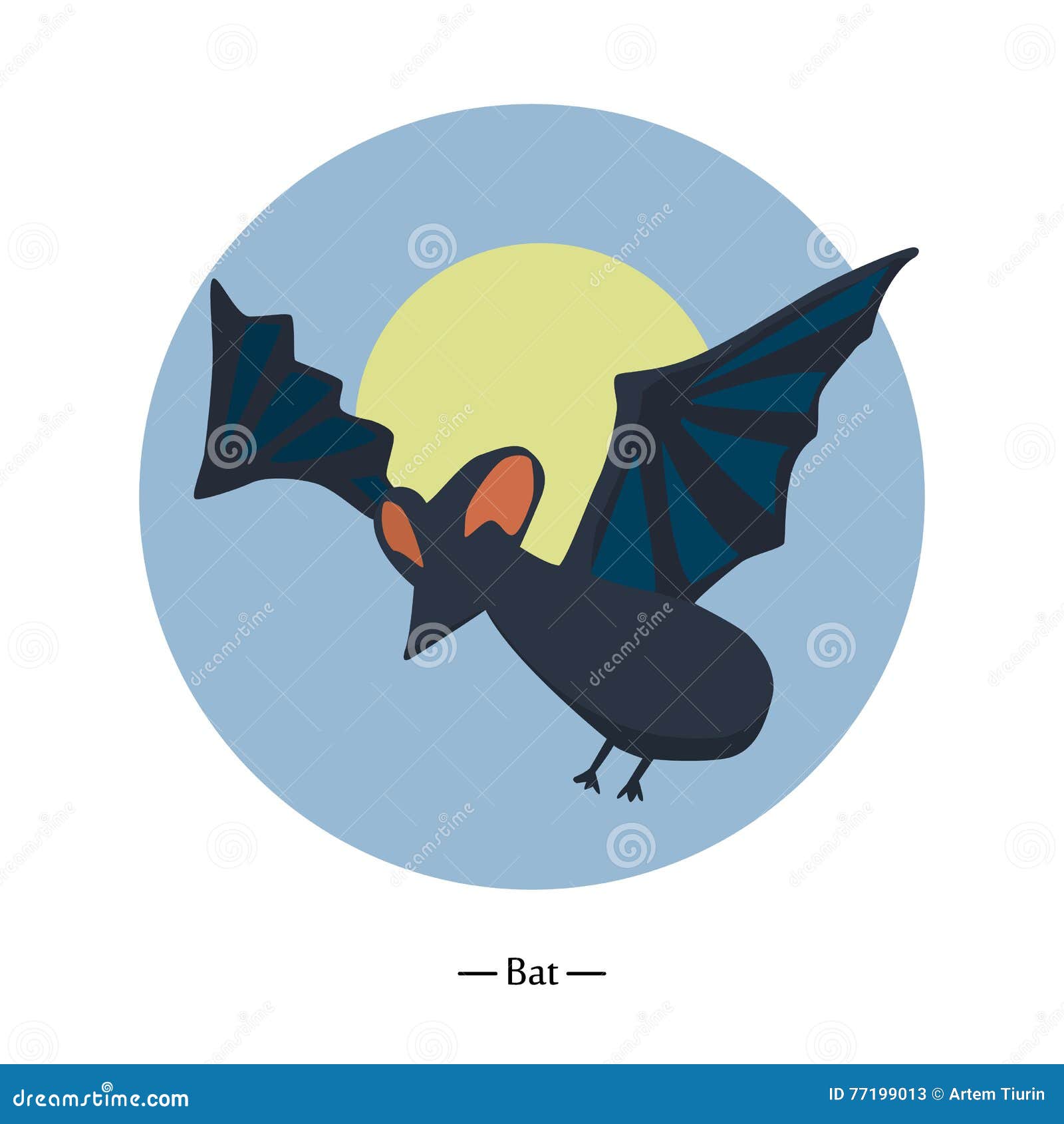 Symbol of the Bat. Colorful Flat Vector Illustration Stock Vector ...