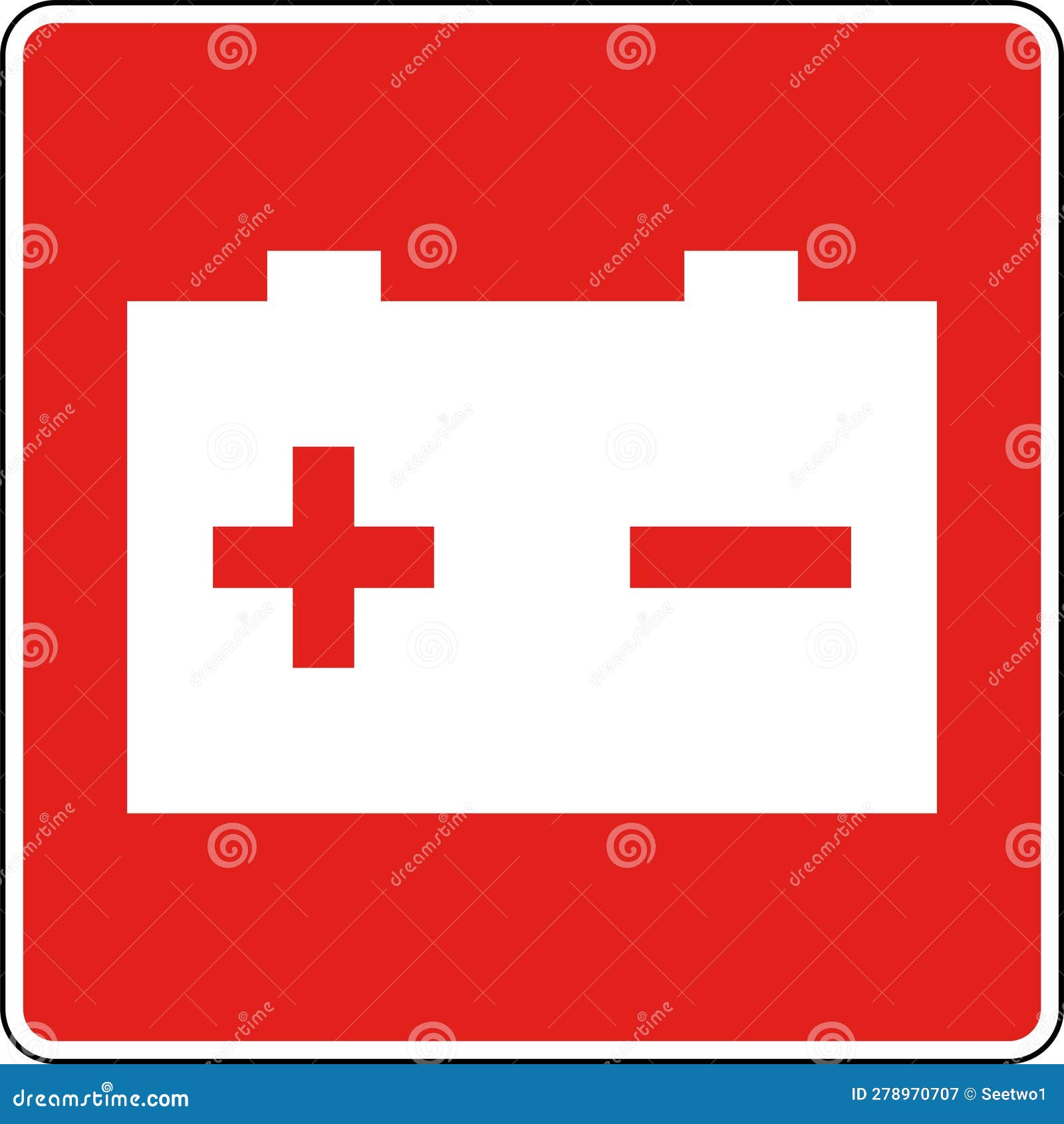 Symbol Battery Sign Battery Box on White Background Stock Vector ...