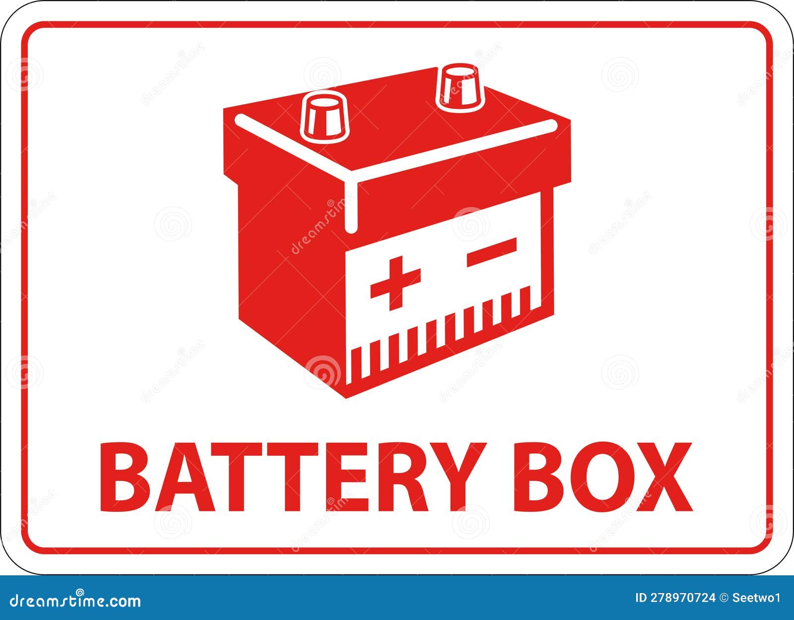 Symbol Battery Sign Battery Box on White Background Stock Vector ...