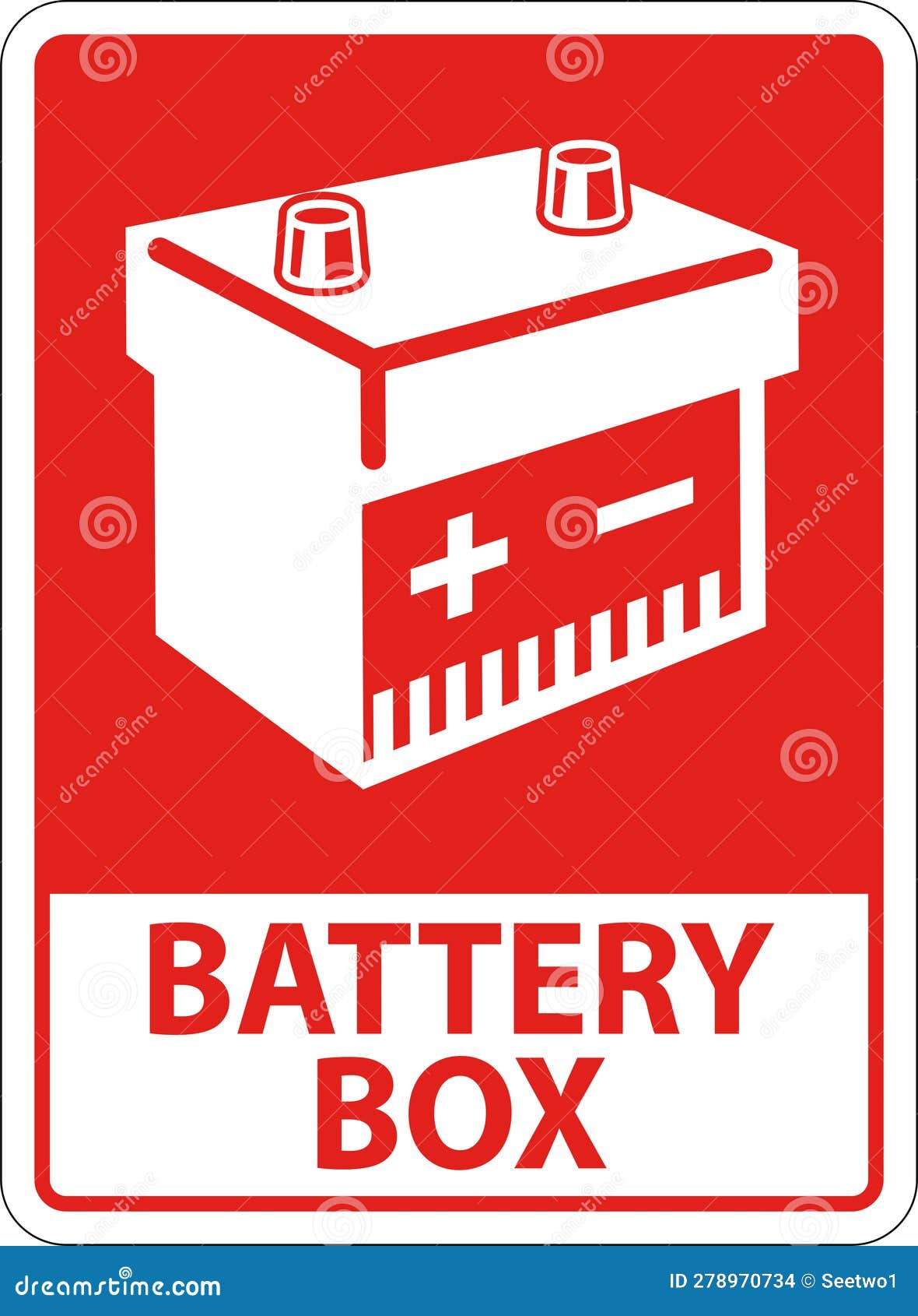 Symbol Battery Sign Battery Box on White Background Stock Vector ...