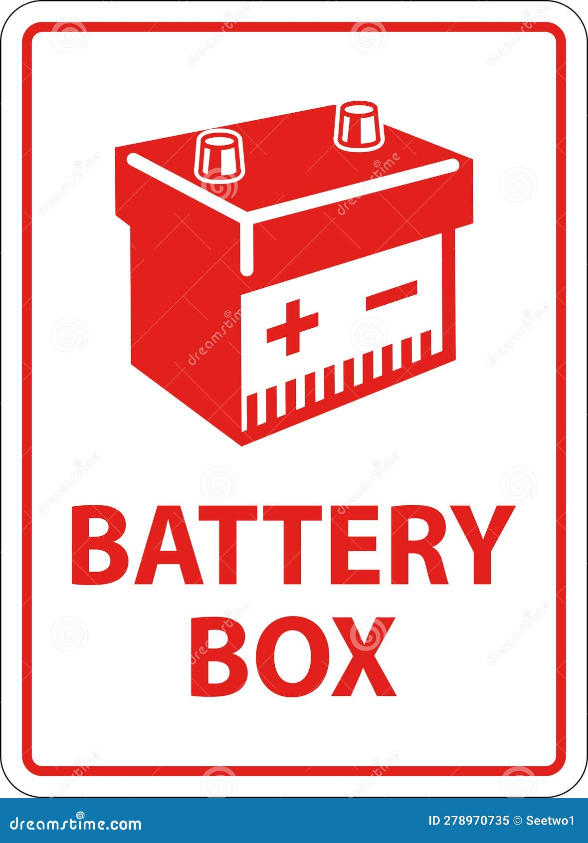 Symbol Battery Sign Battery Box on White Background Stock Vector ...