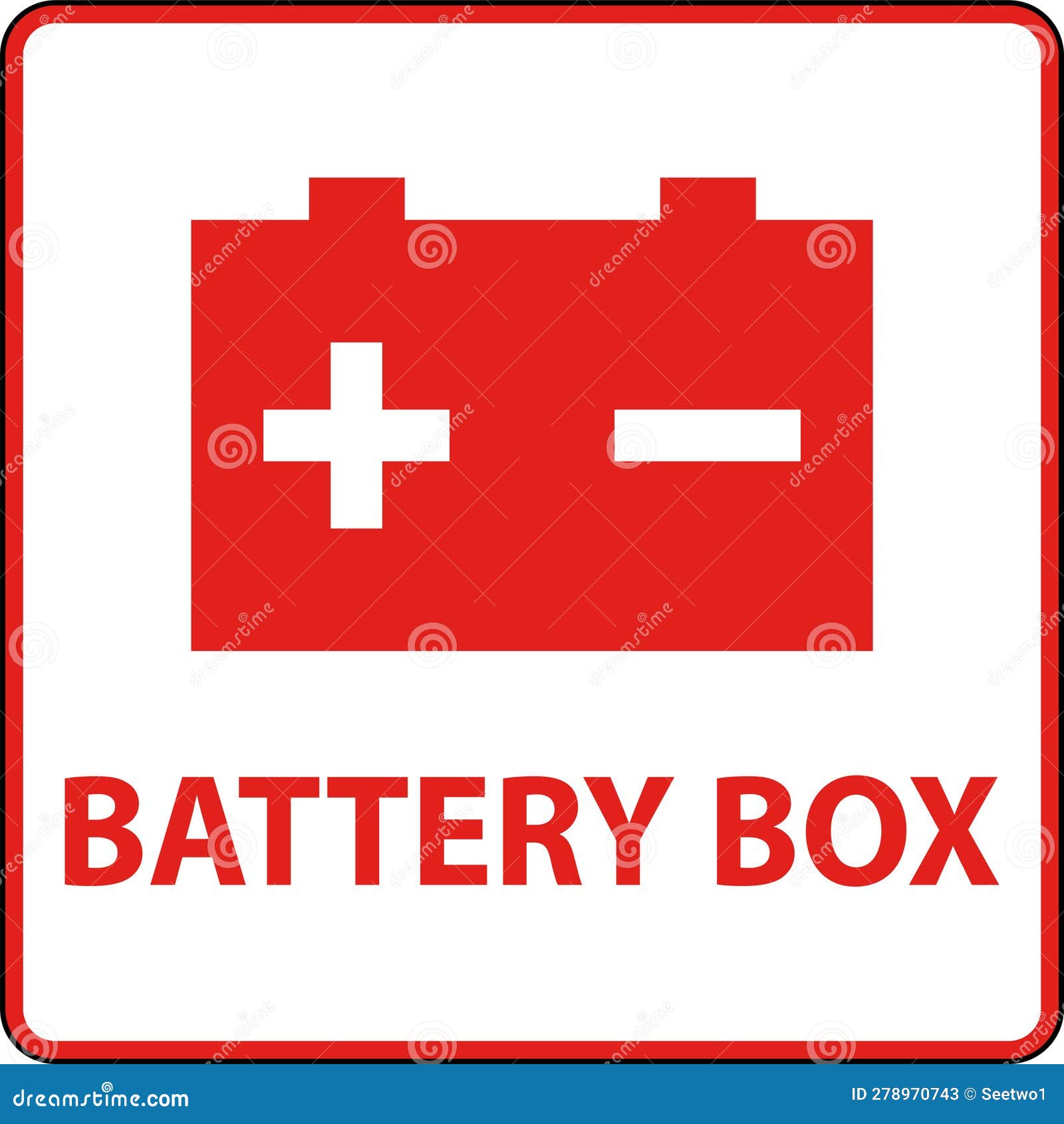 Symbol Battery Sign Battery Box on White Background Stock Vector ...
