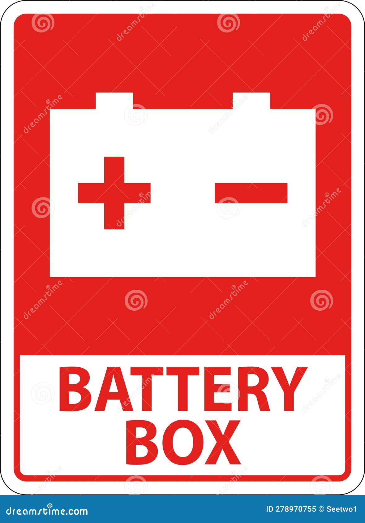 Symbol Battery Sign Battery Box on White Background Stock Vector ...