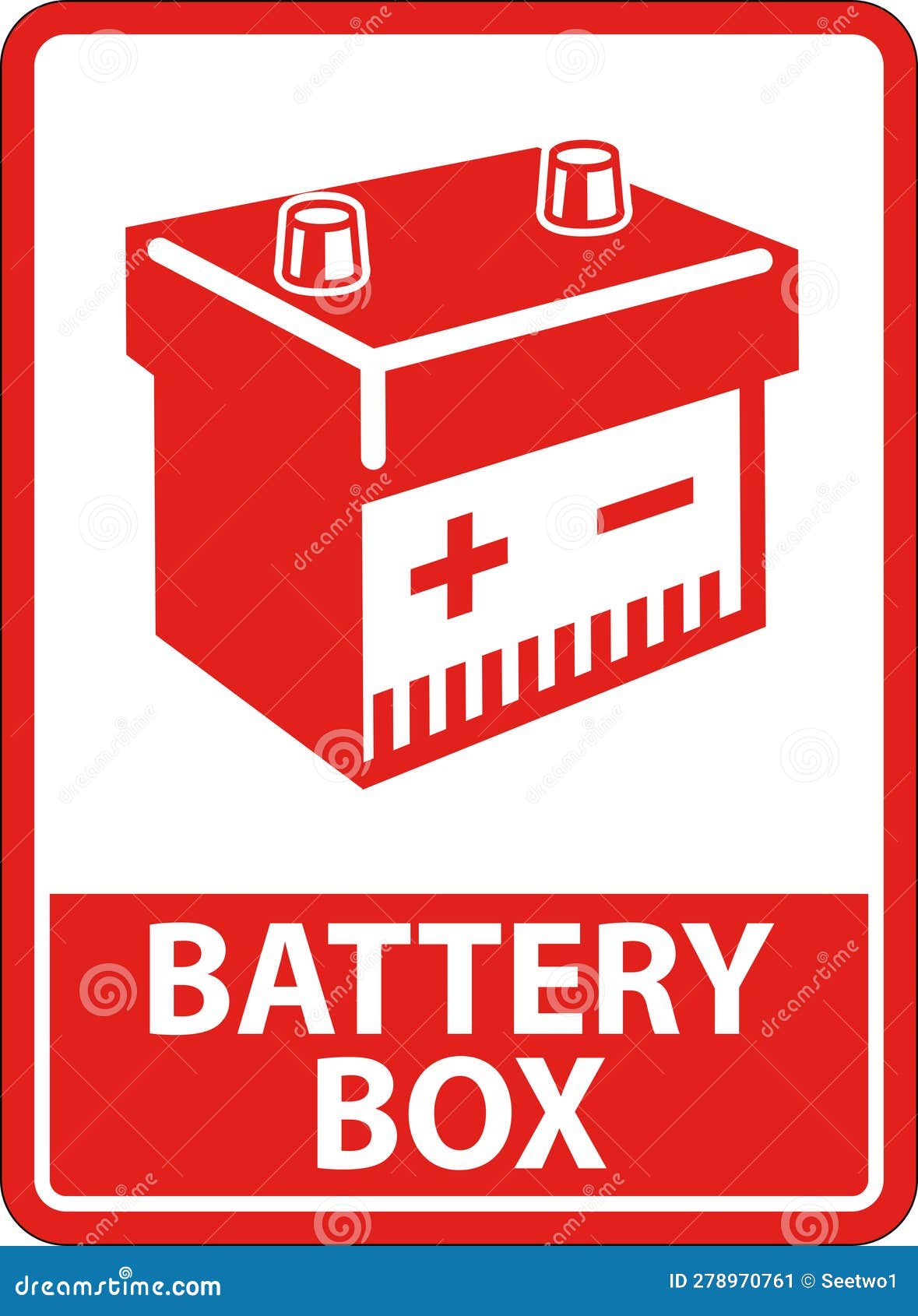 Symbol Battery Sign Battery Box on White Background Stock Vector ...