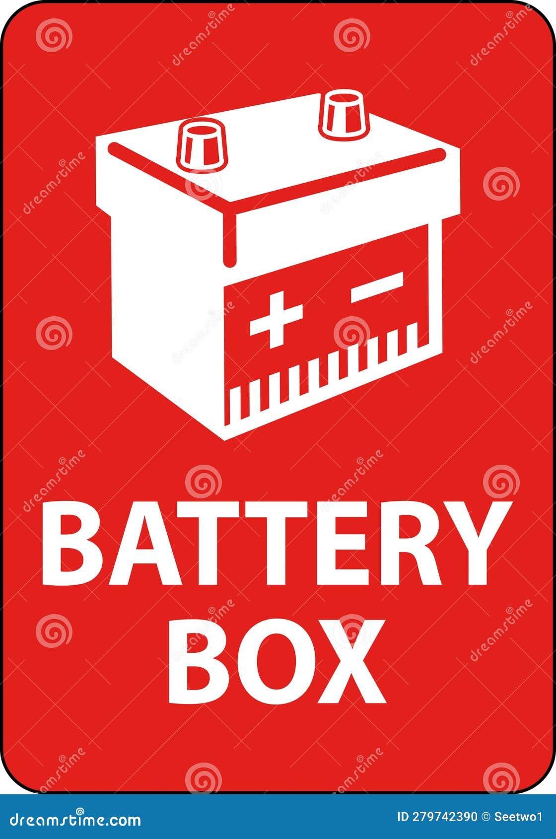 Symbol Battery Sign Battery Box on White Background Stock Vector ...