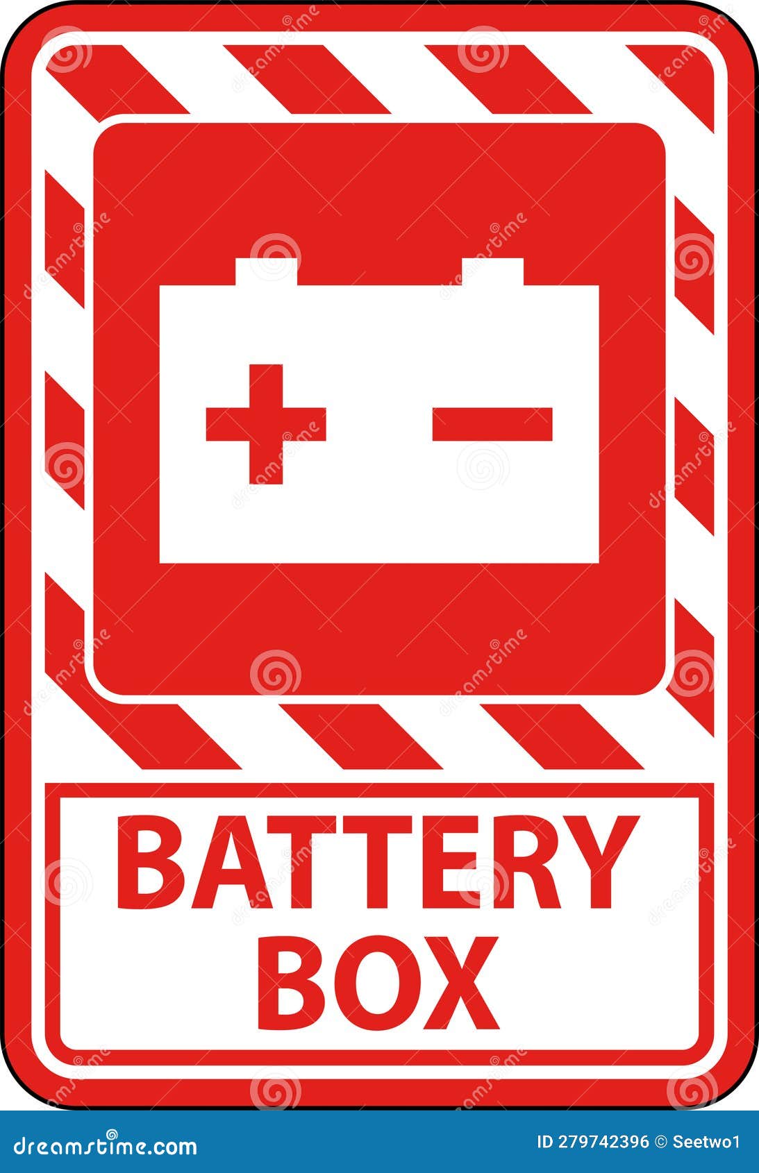 Symbol Battery Sign Battery Box on White Background Stock Vector ...