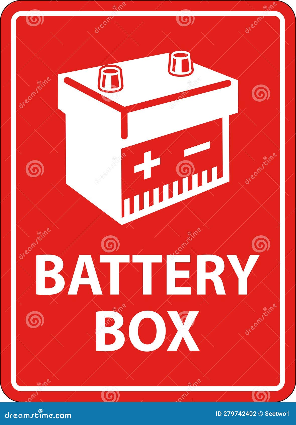 Symbol Battery Sign Battery Box on White Background Stock Vector ...