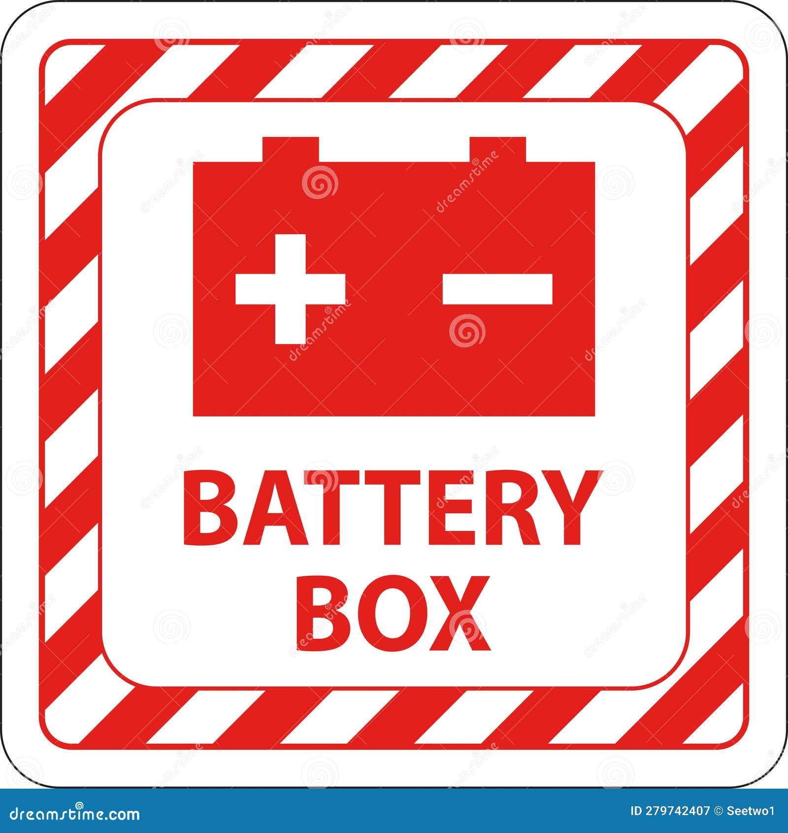 Symbol Battery Sign Battery Box on White Background Stock Vector ...